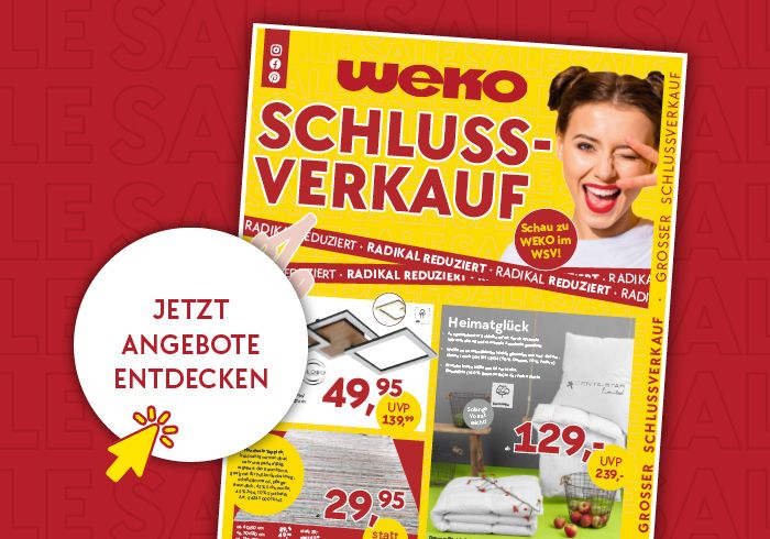 SCHLUSSVERKAUF BEI WEKO | Weko.com